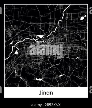 City Map Jinan China Asia blue print round Circle vector illustration Stock Vector Image & Art ...