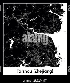 City Map Asia China Taizhou (Zhejiang) vector illustration Stock Vector ...