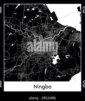 City Map Ningbo China Asia vector illustration Stock Vector Image & Art ...