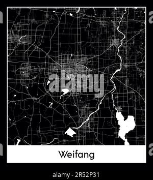 City Map Asia China Weifang vector illustration Stock Vector Image ...