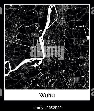 City Map Wuhu China Asia vector illustration Stock Vector Image & Art ...