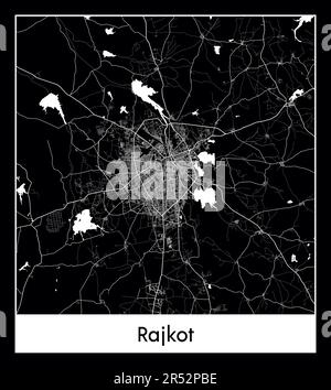 City Map Rajkot India Asia vector illustration Stock Vector Image & Art ...