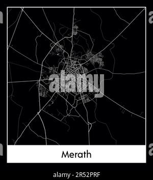 City Map Merath India Asia vector illustration Stock Vector Image & Art ...
