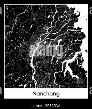City Map Nanchang China Asia vector illustration Stock Vector Image ...