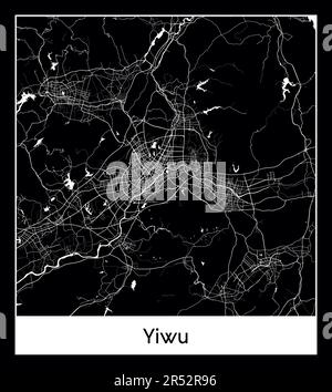 City Map Asia China Yiwu vector illustration Stock Vector Image & Art ...