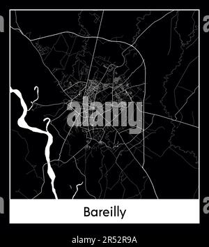 City Map Bareilly India Asia vector illustration Stock Vector Image ...