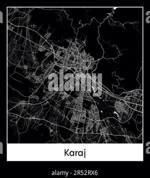 City Map Karaj Iran Asia vector illustration Stock Vector Image & Art ...