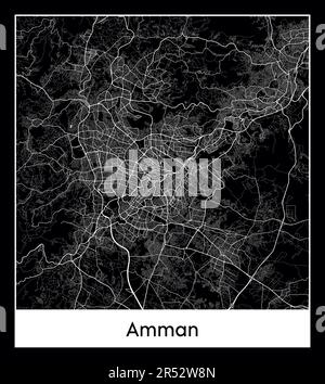 Streets of Amman, city map, Jordan Stock Vector Image & Art - Alamy