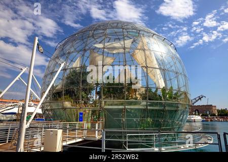 La Biosfera, Biosphere, Porto Antico, Genoa, Liguria, Glass Sphere ...