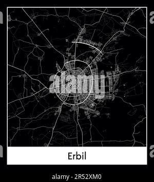 City Map Asia Iraq Erbil vector illustration Stock Vector Image & Art ...