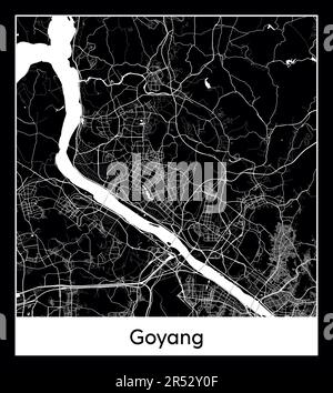 City Map Goyang South Korea Asia vector illustration Stock Vector Image ...
