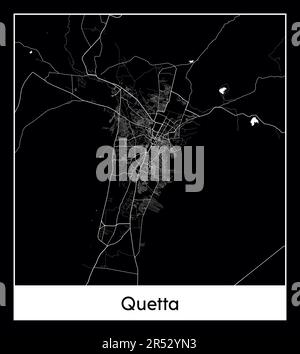 City Map Asia Pakistan Quetta vector illustration Stock Vector Image ...