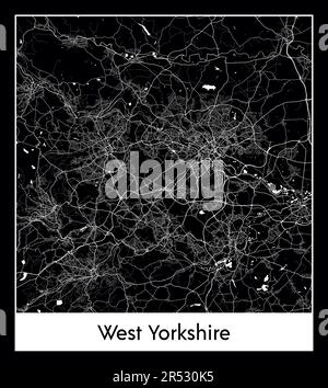 City Map West Yorkshire United Kingdom Europe vector illustration Stock ...