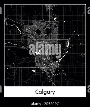 City Map Calgary Canada North America vector illustration Stock Vector ...
