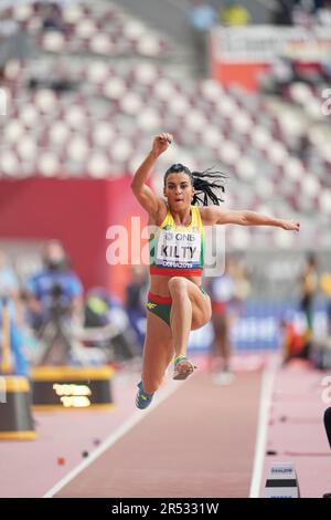 Dovilė KILTY in the triple jump at the Doha 2019 World Athletics ...