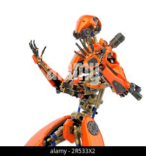 super robot is frustrated, 3d illustration Stock Photo - Alamy