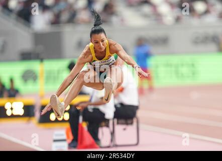 Diana ZAGAINOVA in the triple jump at the Doha 2019 World Athletics ...