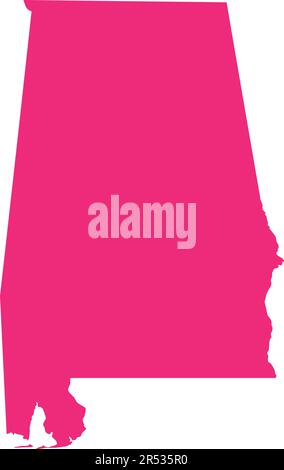 Map of Alabama with the flag of Alabama in the contour of the map on a ...