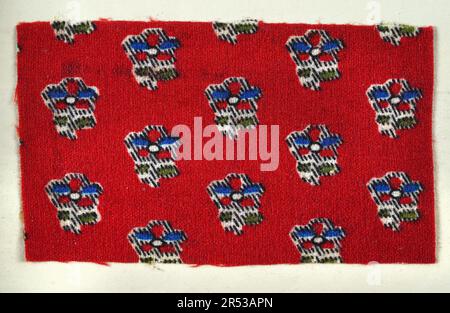 Original Victorian era textile patterns for dress, Grey and red ...