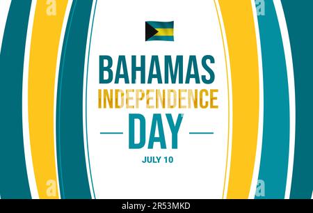 Happy Bahamas Independence Day wallpaper with waving flag and colorful ...