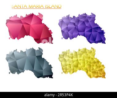 Polygonal map of Santa Maria Island. Geometric illustration of the ...