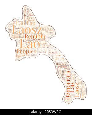 Laos map vector illustration. Global economy. Famous country. South ...