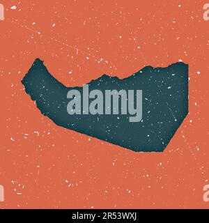 Somaliland vintage map. Grunge poster with map of the country in retro ...