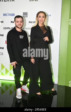 Moscow. Blogger Lilia Abramova before the IRI National Internet Content Award ceremony at the ...