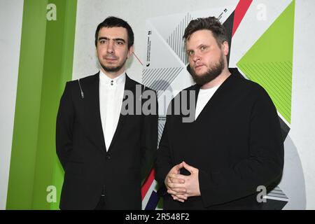 Moscow. Pranksters Vovan (Vladimir Kuznetsov) and Lexus (Aleksey ...