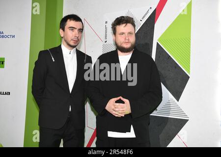 Moscow. Pranksters Vovan (Vladimir Kuznetsov) and Lexus (Aleksey ...