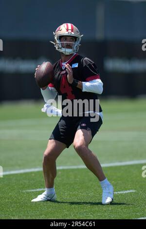 San Francisco 49ers quarterback Brandon Allen takes part in an NFL ...