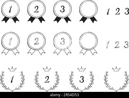 Laurel wreath and crown ranking illustration Stock Vector Image & Art ...