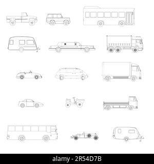 simple trailer black silhouette side view icon symbol vector isolated ...