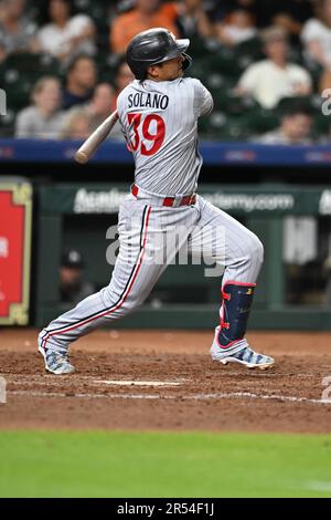Minnesota Twins first baseman Donovan Solano (39) in the second inning ...