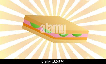 Sandwich - cute cartoon colored picture. Graphic design elements for ...