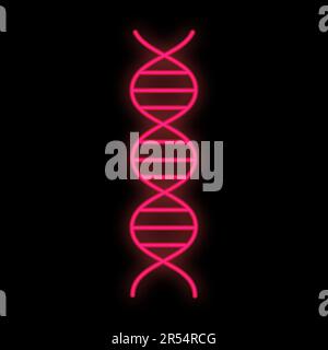 Neon atom molecular sign red color vector illustration image flat style ...