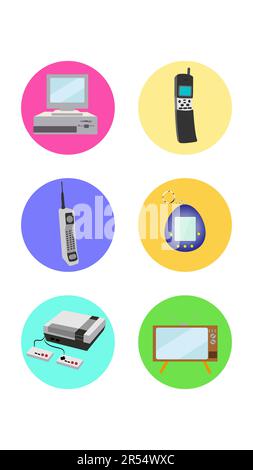 Old Technology Icons Icons Stock Vector Image & Art - Alamy