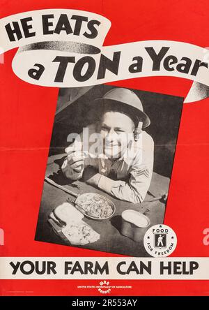 U.S. Army soldier eating rations during World War I ca. 1916-1919 Stock ...