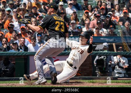Pittsburgh Pirates starting pitcher Mike Burrows warms up during the ...