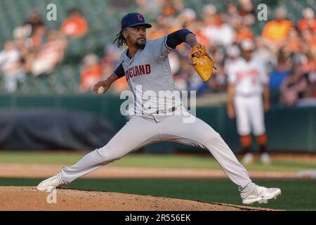 Cleveland Guardians relief pitcher Emmanuel Clase (48) during an MLB ...