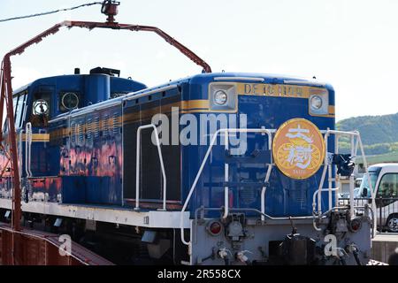 Kinugawa, Japan -May 2 2023: Diesel Locomotive Taiju (DL) Stops at Tobu ...