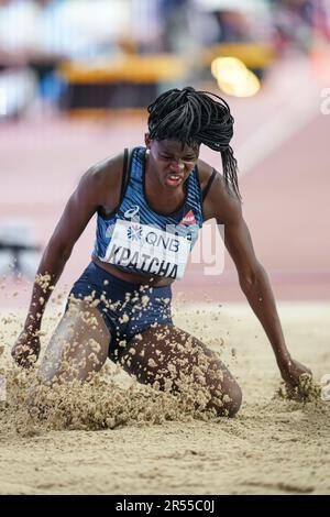Hilary KPATCHA in the long jump at the Doha 2019 World Athletics ...