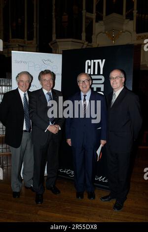 From left: Tony Pooley (Deputy Lord Mayor of Sydney), Hans Blix and ...
