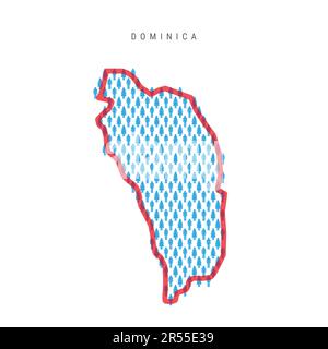 Dominica population map. Large group of people in a shape of Dominican ...