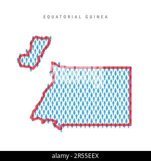 Equatorial Guinea population map. Large group of people in a shape of ...