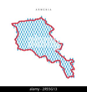 Armenia population map. Large group of people in a shape of Armenian ...