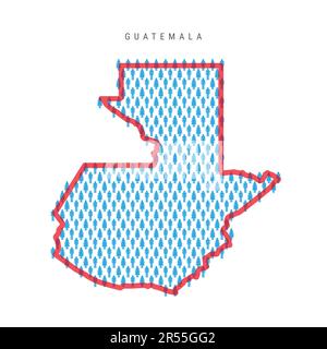 Guatemala population map. Large group of people in a shape of ...