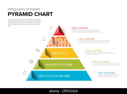 Vector Infographic layers template with five levels for material ...