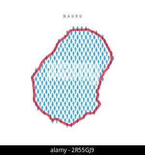 Nauru population map. Large group of people in a shape of Nauruan map ...