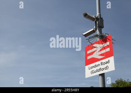 London Road Guildford railway station, Guildford train station, Surrey ...